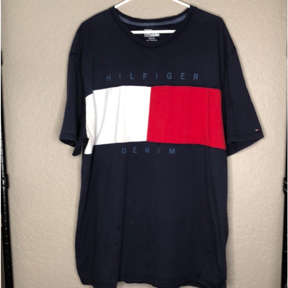 Tommy Hilfiger | Shirts | Tommy Hilfiger Red White Blue Color Block ...